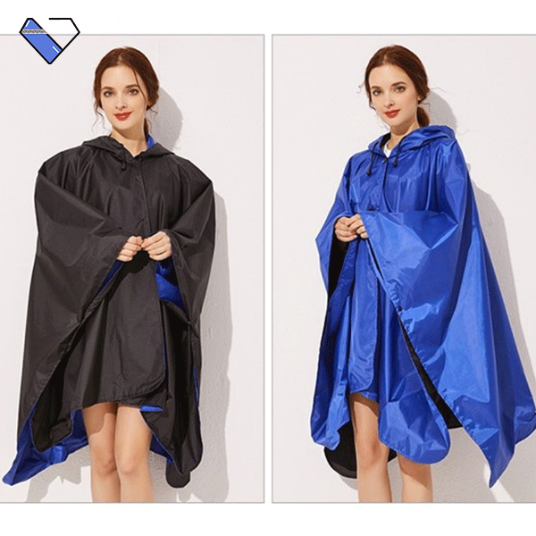 Dark Blue Rain Poncho | The Ponchos